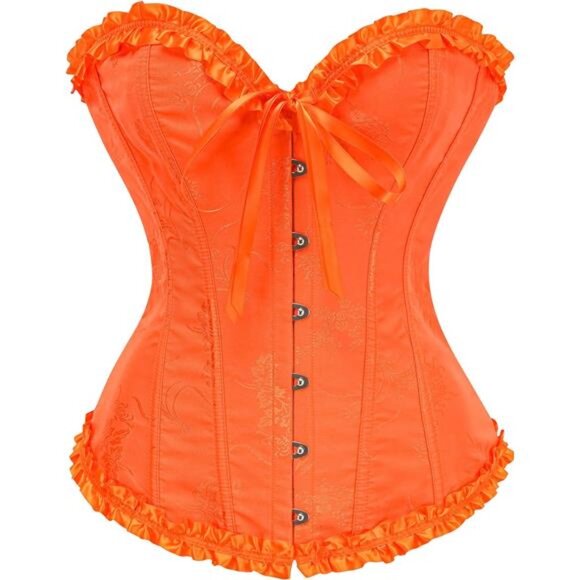 Tops | Corset Tops Bustier Shapewear Lingerie Orange | Poshmark